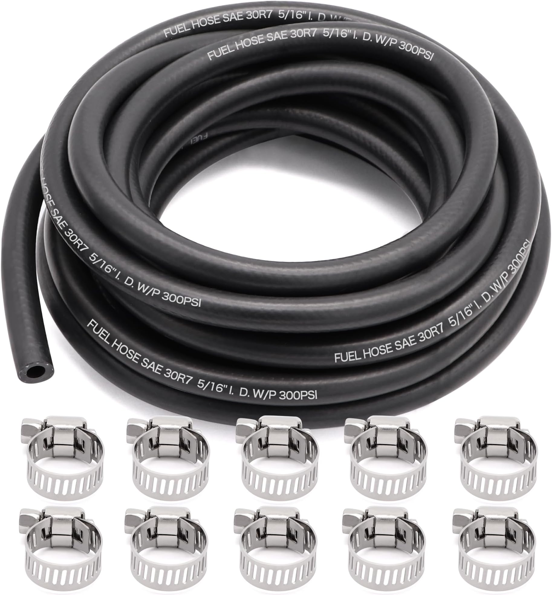Amazon.com: TuoLauthon NBR Rubber ID 5/16 inch(8mm) Fuel Hose Fuel Line ...