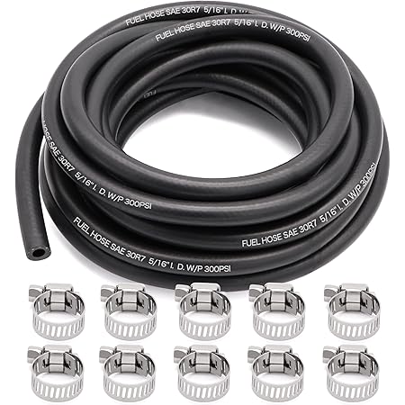 Amazon.com: Jeemiter 5/16" Fuel Line Hose Push Lock NBR Rubber SAE 30R7 ...