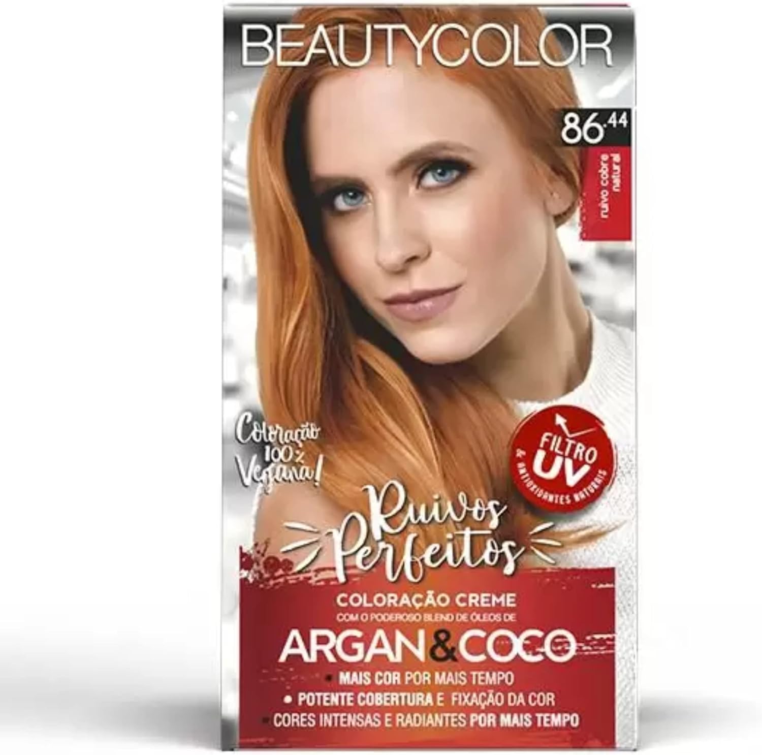 Coloração Kit BEAUTYCOLOR - 86.44 Ruivo Cobre Natural | Amazon.com.br