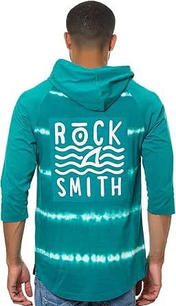 RockSmith Men's Atmosphere Hooded Raglan Small Turquoise at Amazon Men ...