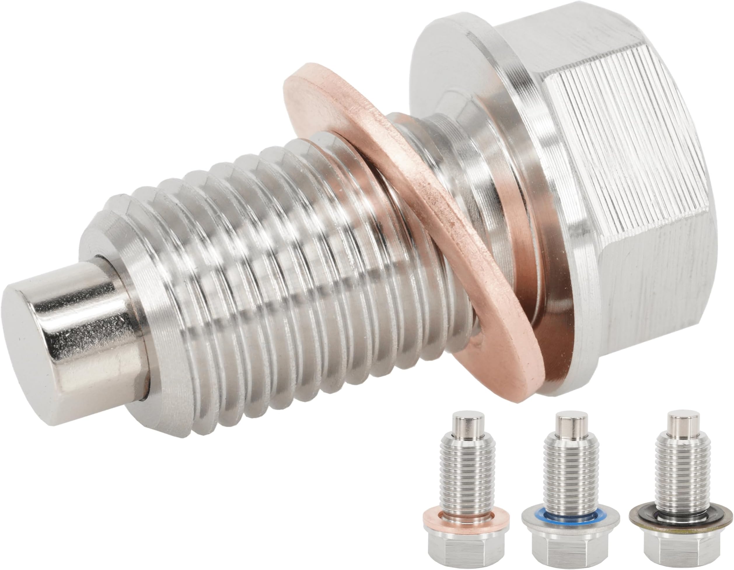 Amazon.com: Dsnaduo 5 Pcs M14x1.5mm Magnetic Oil Drain Plug with 5 Pcs ...