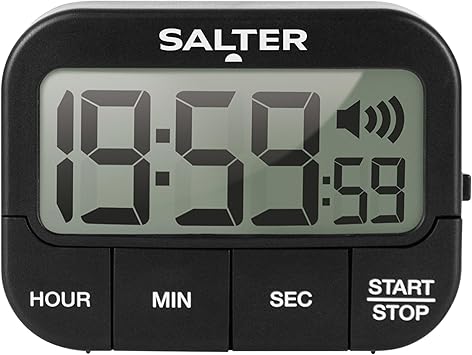 Salter 355 BKXCDU Digital Kitchen Timer - LCD Display, Loud Clock Timer ...