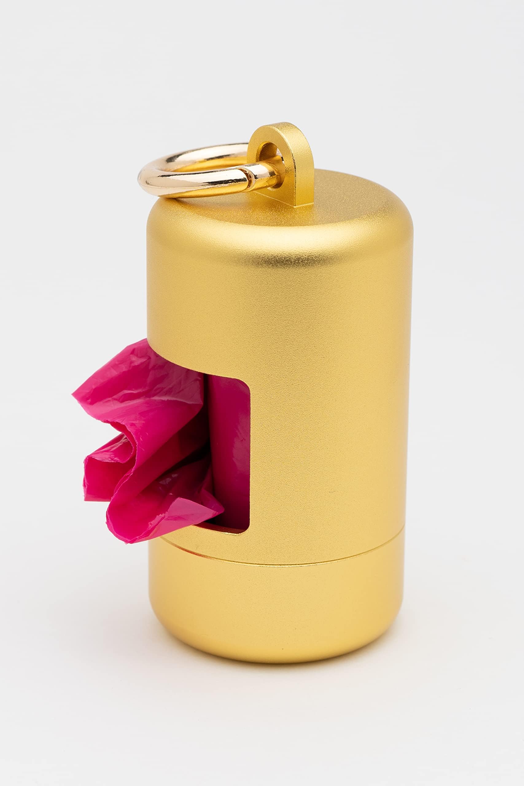 Amazon.com: Kai&I Gold Poop Bag Holder - Sturdy Luxurious Metal Waste ...