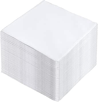 Amazon.com: 100Pcs White Cotton Fabric, Fabric Squares, Precut Quilting ...