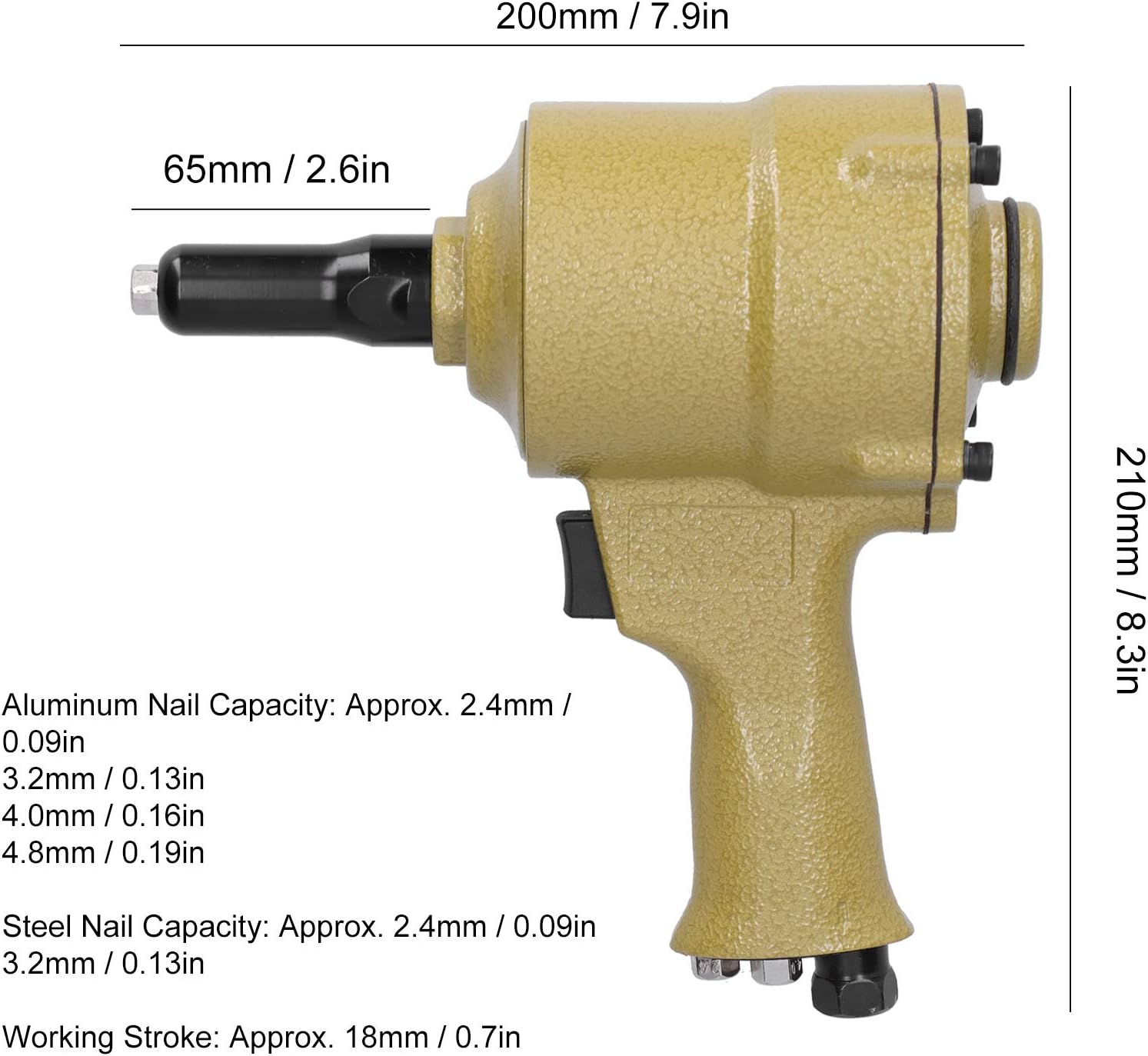 Pistola de remache, remachadora neumática de aire remachador de ...