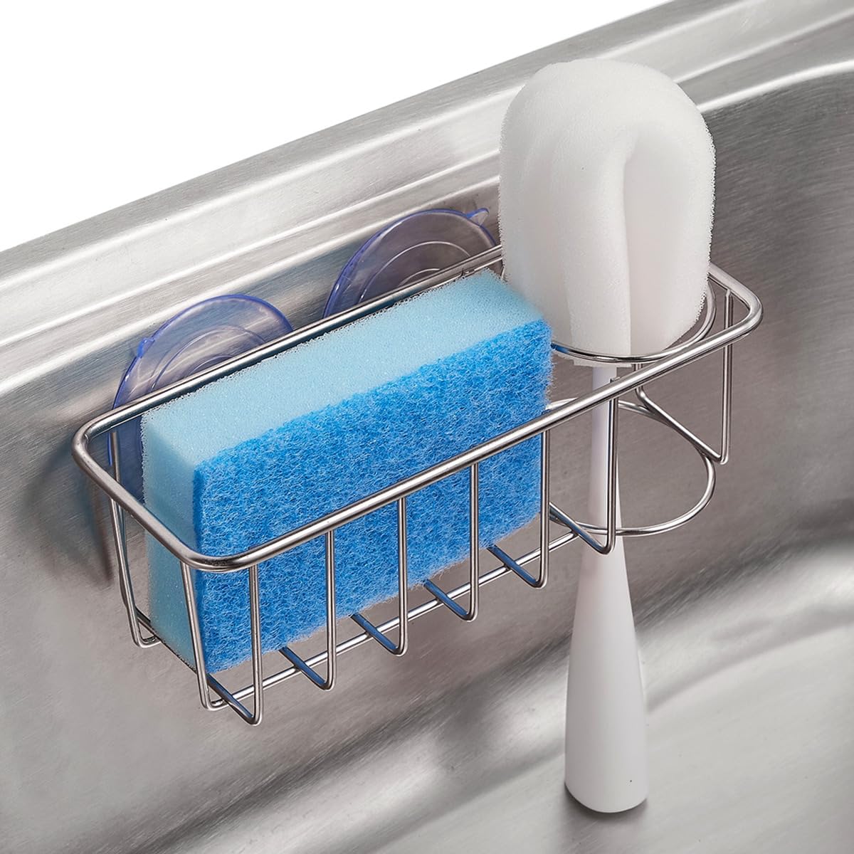 Amazon.com: Aiduy Sponge Holder for Kitchen Sink - 3 In 1 Sink Caddy ...