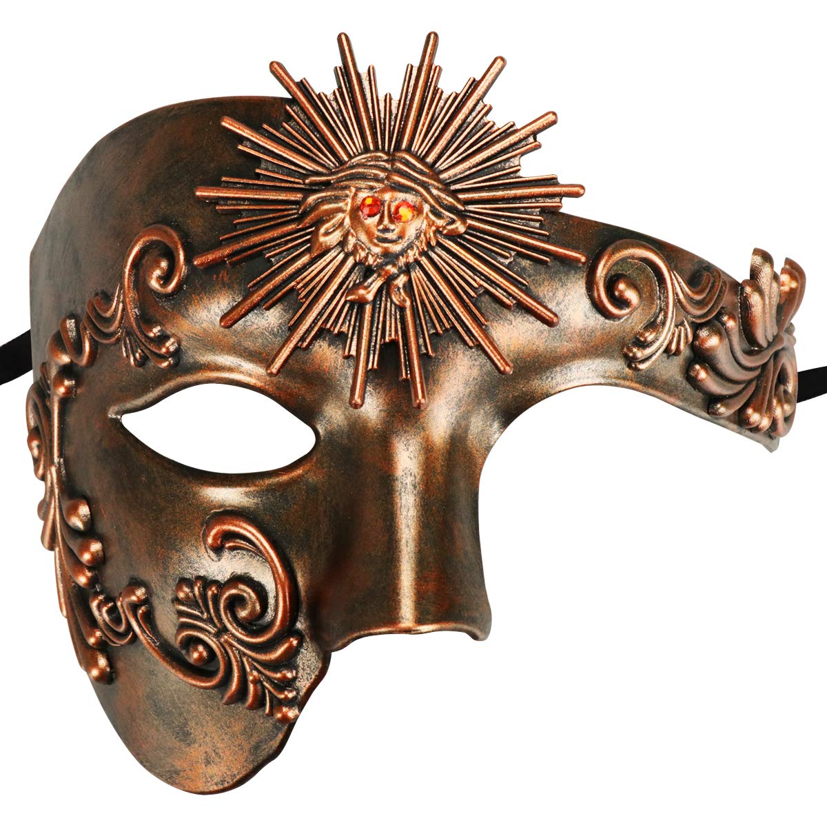 Snapklik.com : Thmyo Half Face Masquerade Mask, Sun God Greek Style ...