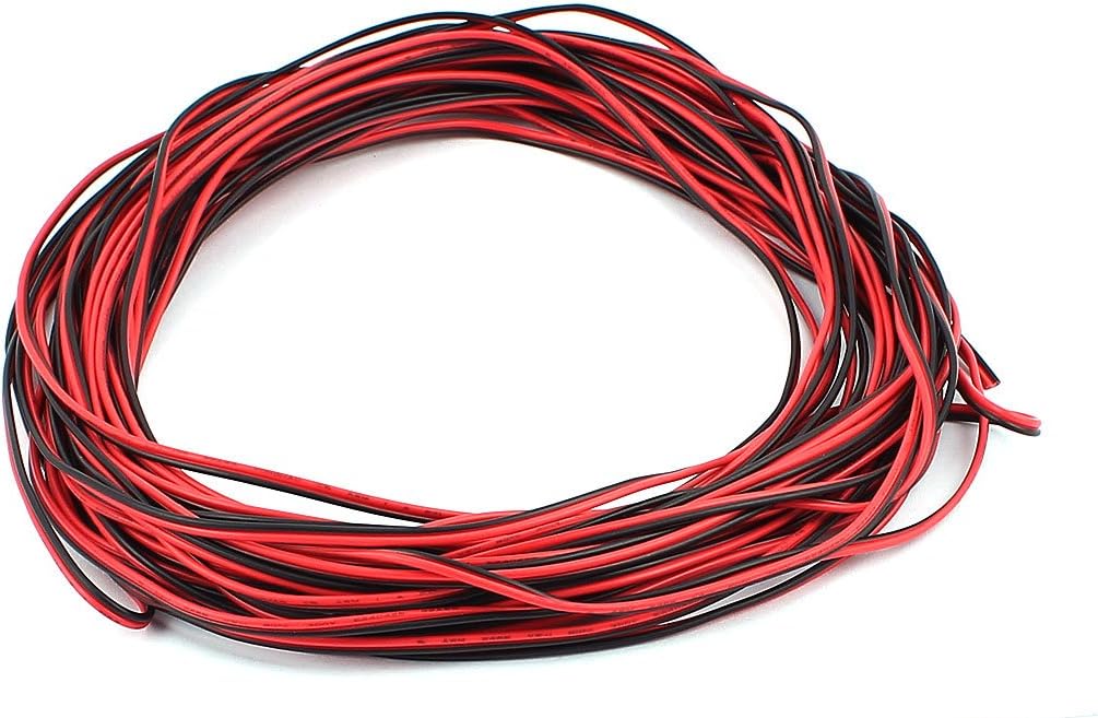 Amazon.com: uxcell AC 300V 22AWG 0.3mm2 49Ft 2 Strand PVC Electronic ...