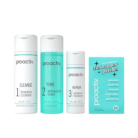 Amazon.com: Proactiv 3 Step Acne Treatment w/ Pimple Patches - Benzoyl ...
