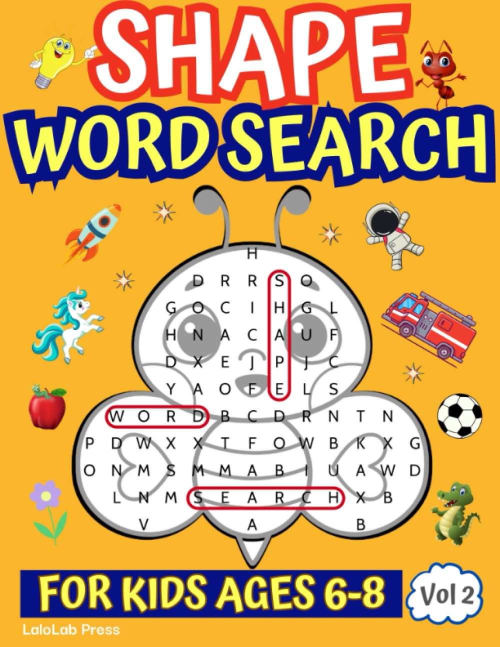 Shape Word Search for Kids Ages 6-8: 101 Shaped Puzzles with Super Fun ...