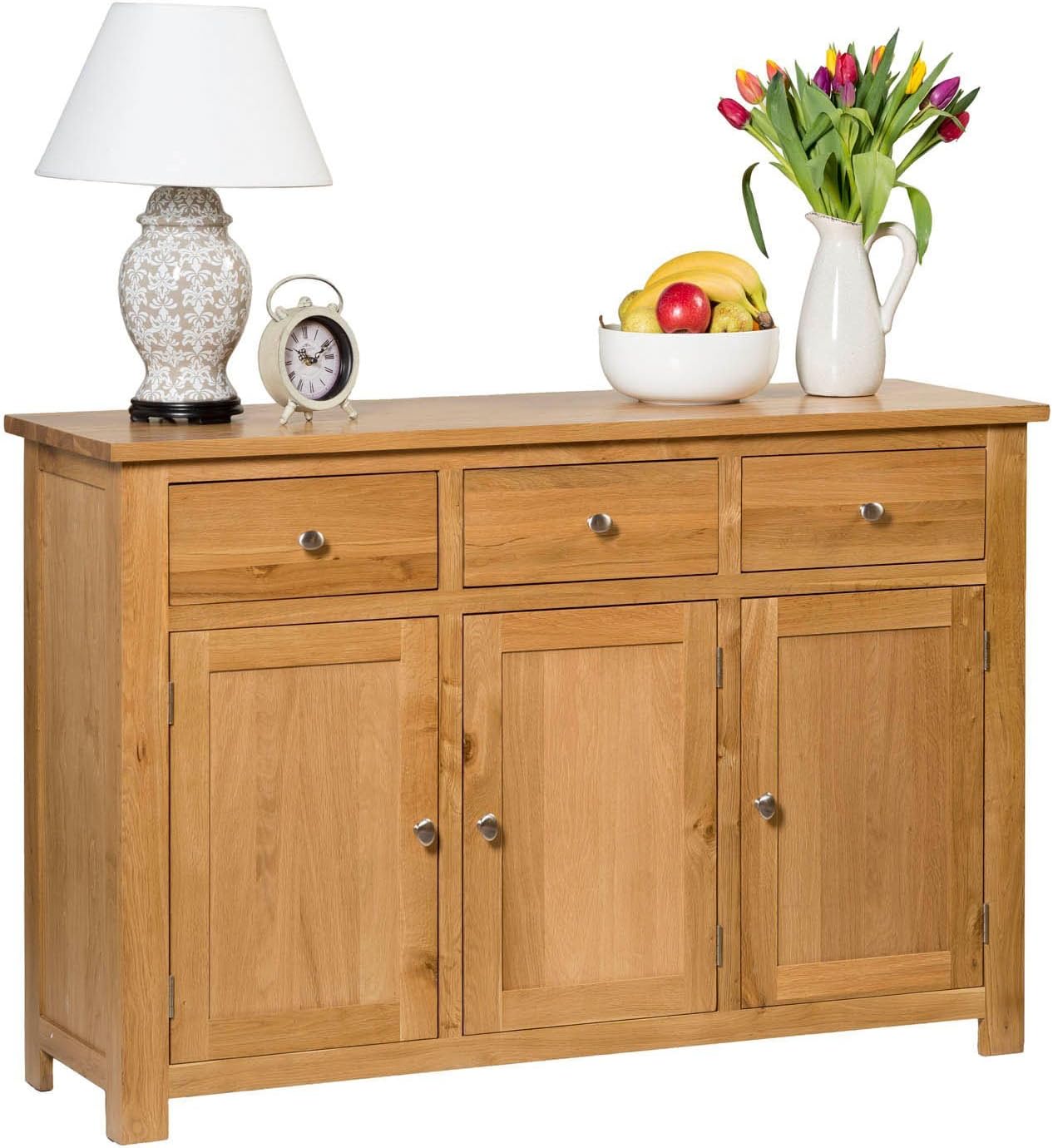 Waverly Oak 2 Drawer Small Sideboard Top in Light Oak Finish | Compact ...