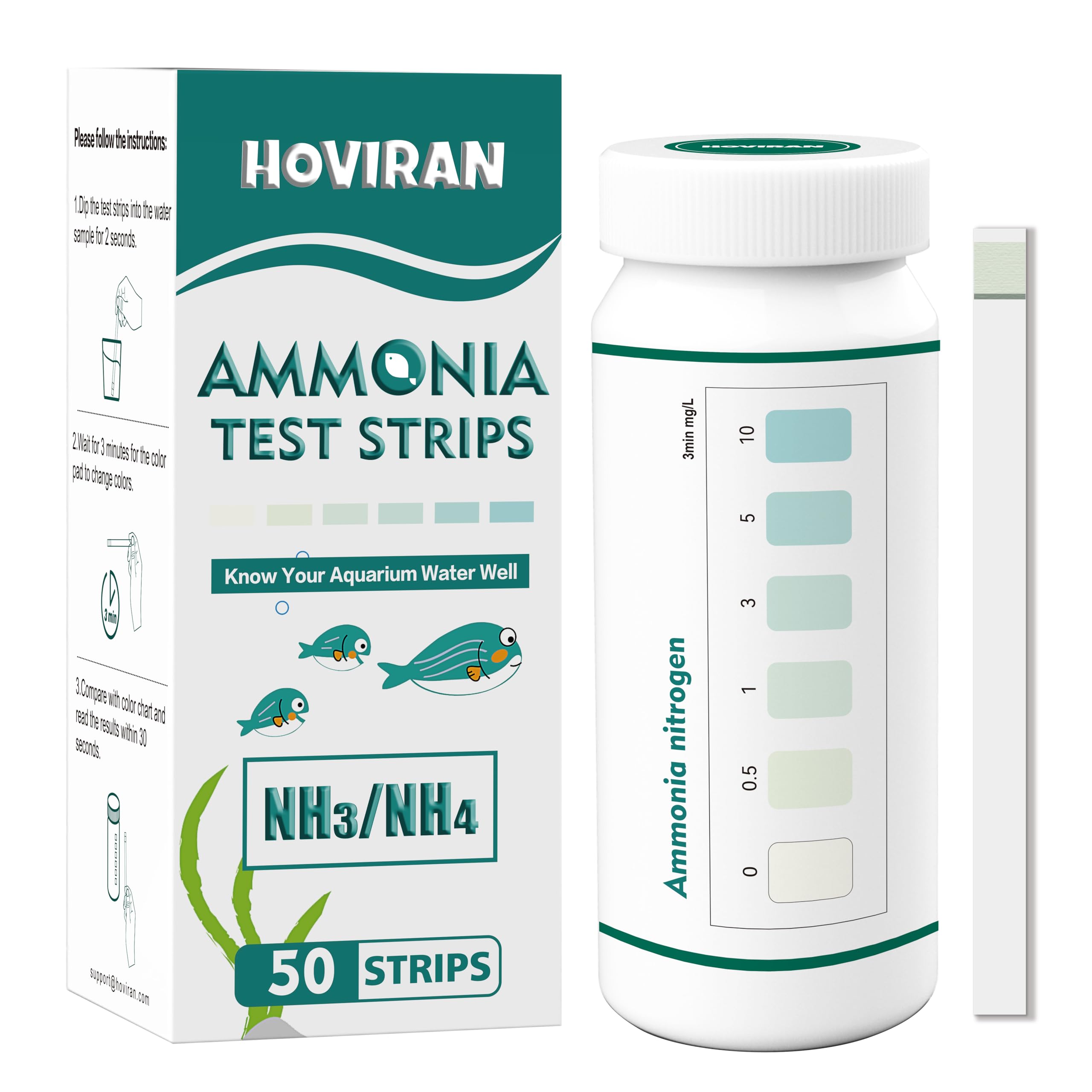 Snapklik.com : Ammonia Test Strips For Fish Tank, Ammonia Aquarium Test ...