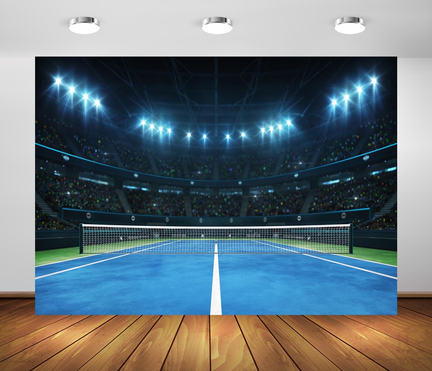 Amazon.com : BELECO 5x3ft Fabric Tennis Sport Backdrop Tennis Court ...