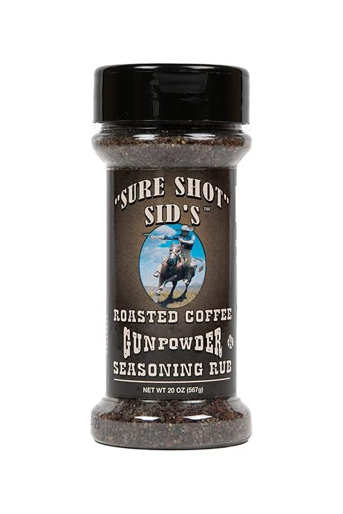 Amazon.com : Sure Shot Sid’s Roasted Coffee Gunpowder Seasoning – Smoky ...