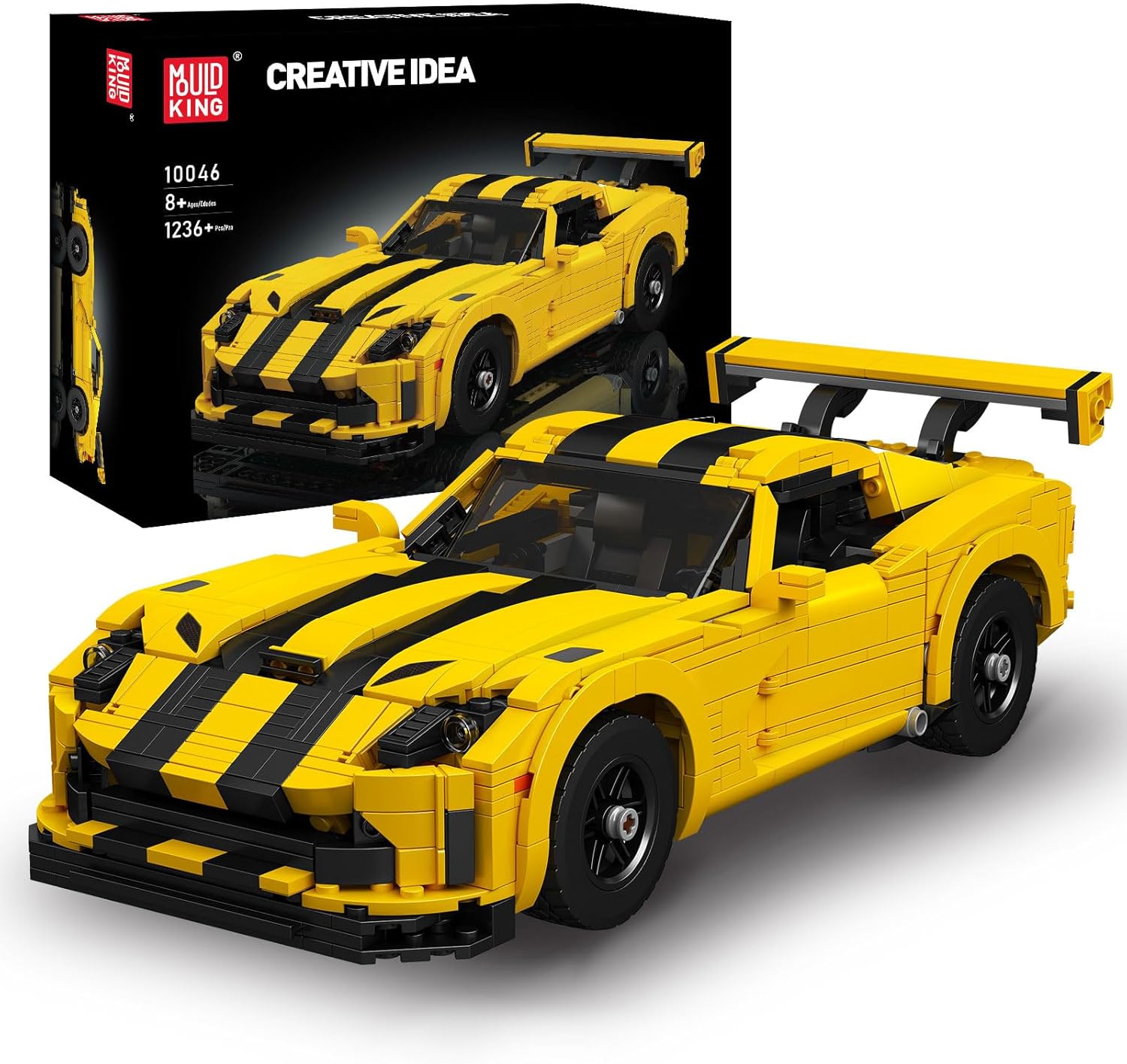 Amazon.com: Mould King 10046 Supercar Building Block Kits, Dodge Viper ...