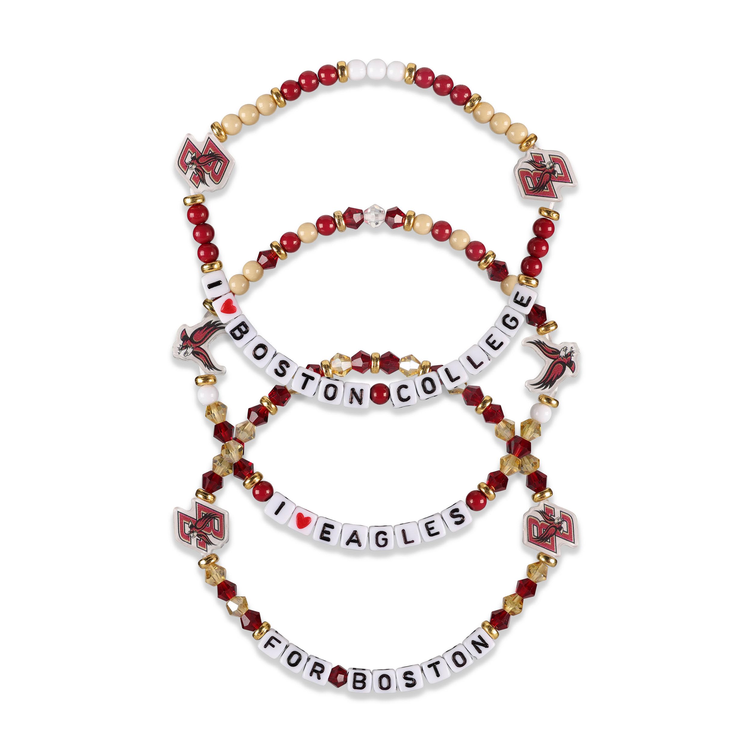 Snapklik.com : Boston College Eagles NCAA 3 Pack Team Friendship Bracelet