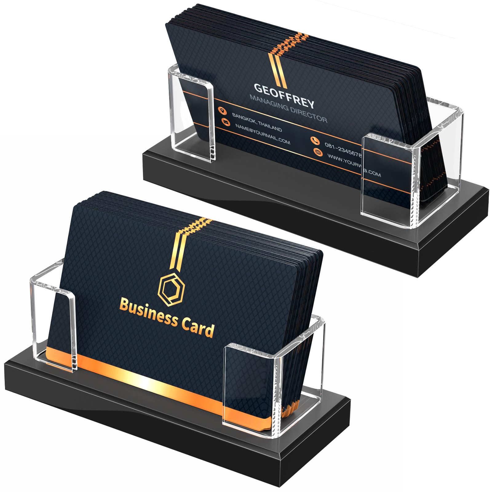 Amazon.com : NIUBEE Acrylic Business Card Holder: Clear Plastic ...