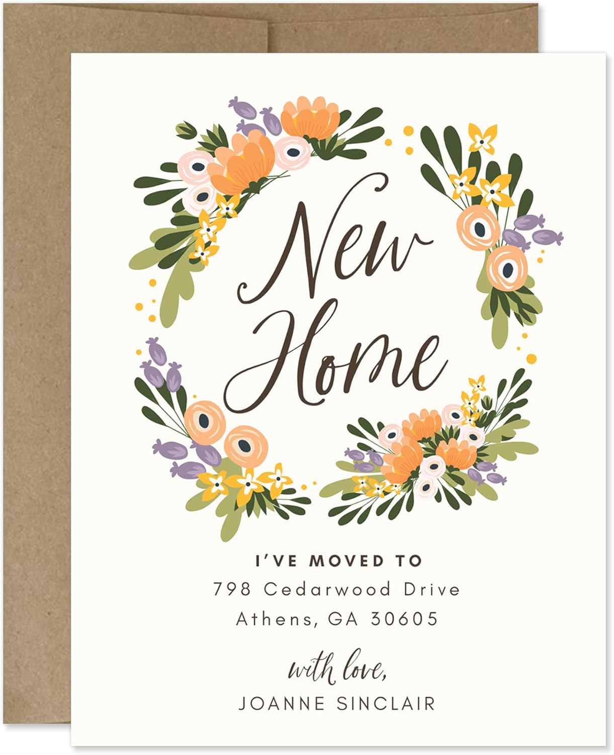 Amazon.com : Hello Love Goods Personalized New Home Moving Announcement ...
