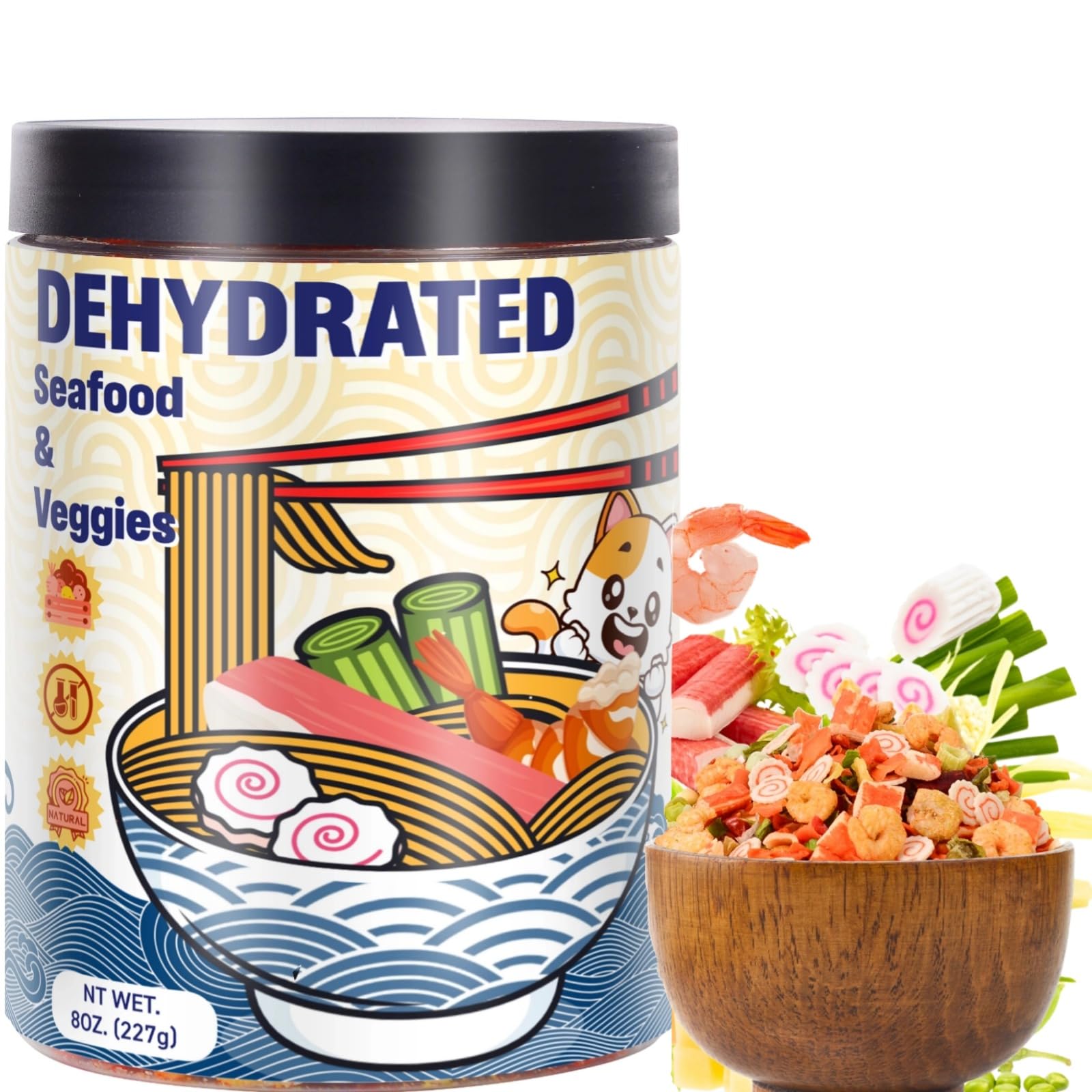Amazon.com : 8oz Dehydrated Freeze Dried Seafood & Vegetable Mix - 11 ...