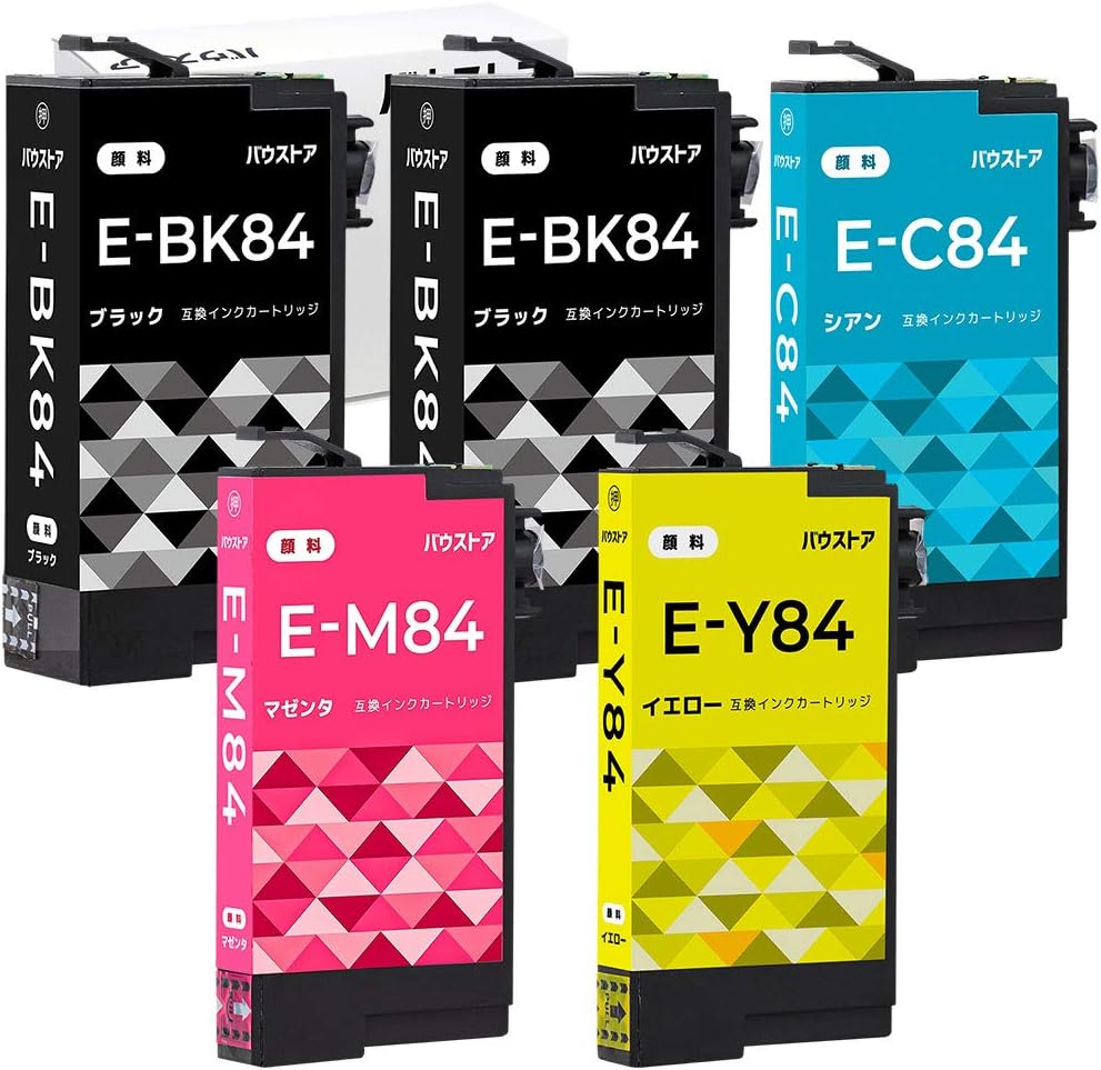 Amazon.co.jp: 【バウストア】 IC4CL84 IC84 虫めがね エプソン EPSON 互換 インクカートリッジ 4色+ブラック 対応機種：PX-M780F / M781F ...