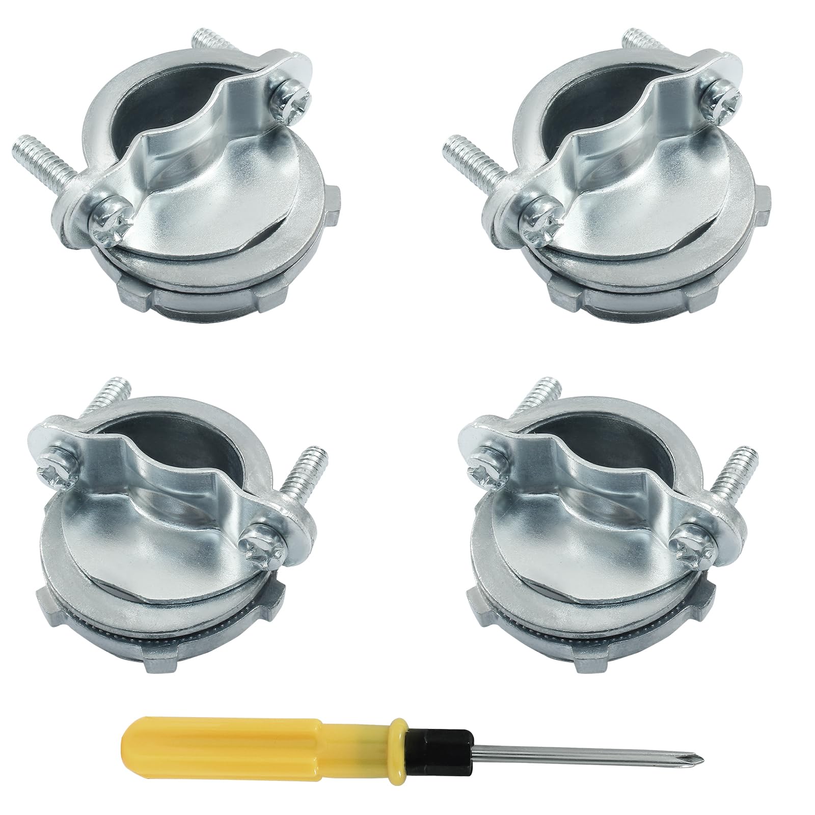 Snapklik.com : Kyuionty 4 Pcs 1 Inch Clamp Type Cable Connectors