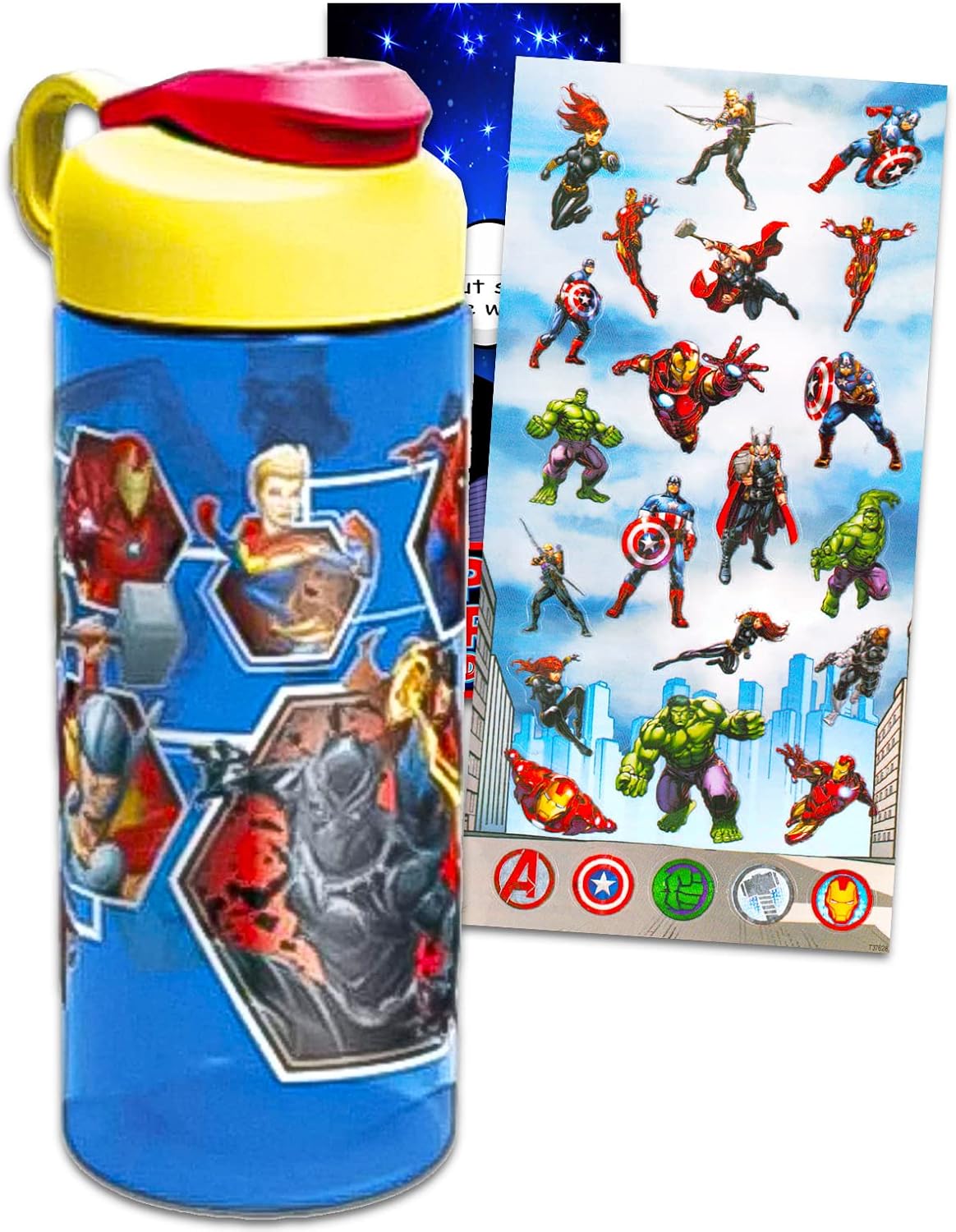 Amazon.com: Marvel Avengers Plastic Water Bottle for Boys and Girls ...
