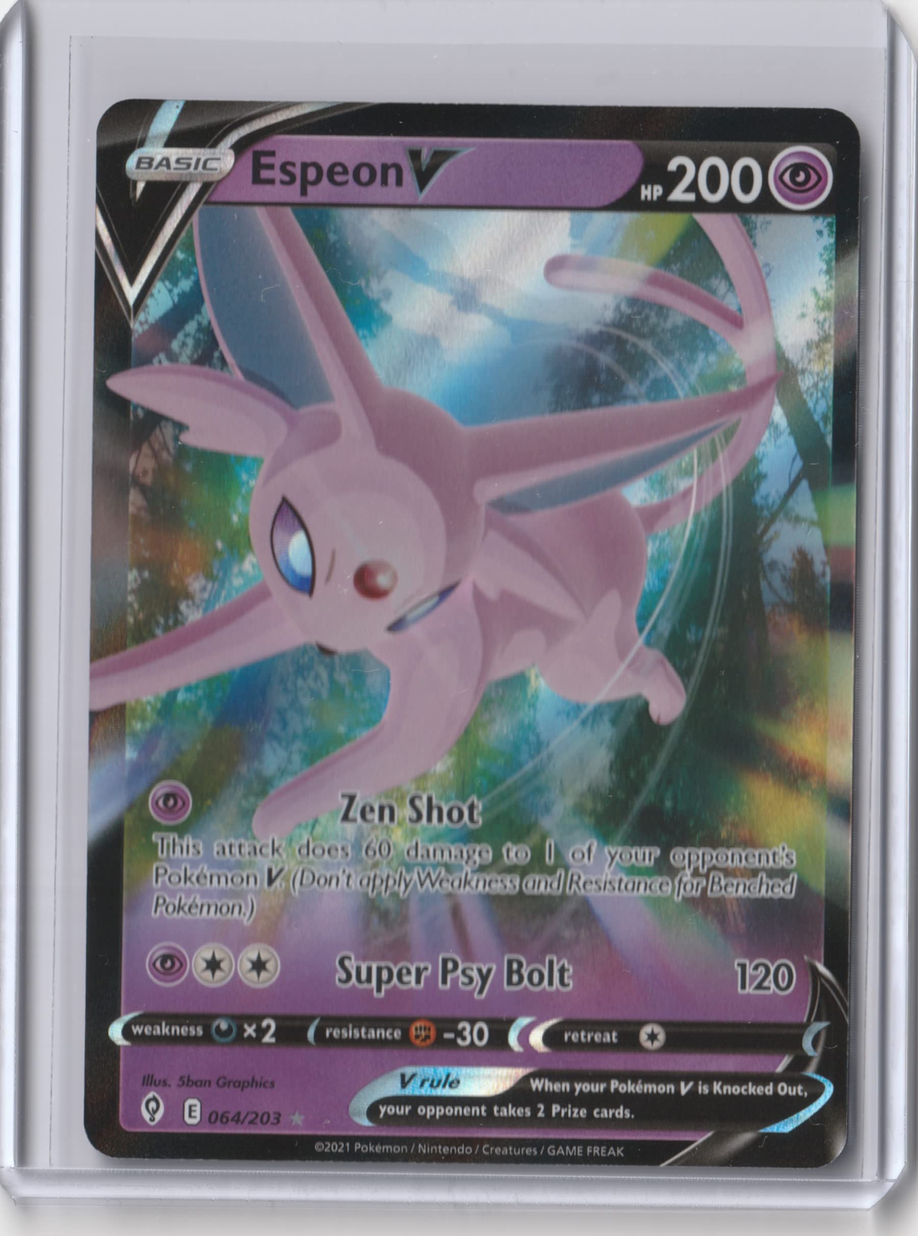 Espeon V 2022 ESPEON V POKEMON SWSH BLACK STAR PROMO V HEROES TINS PSA