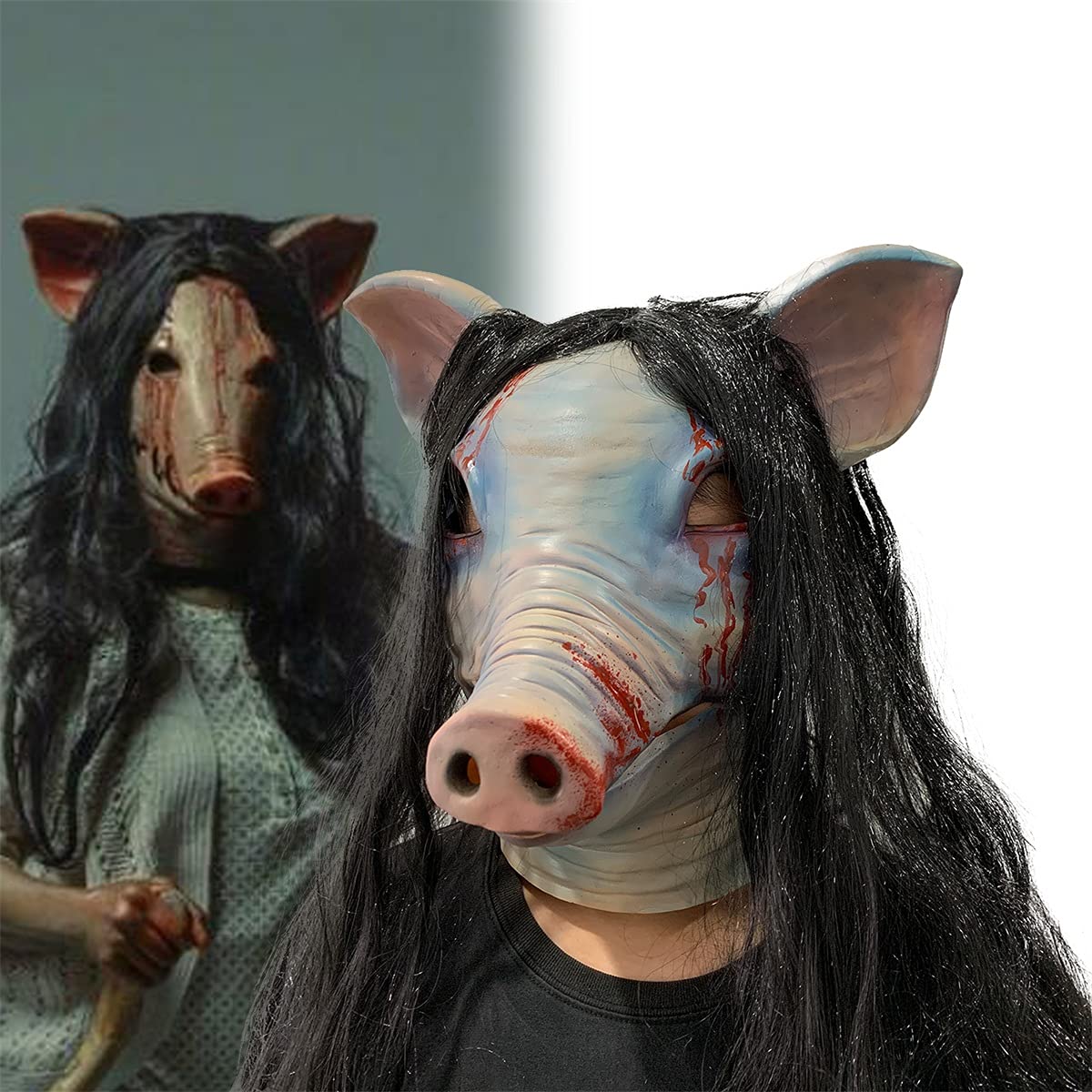 Saw Pig Latex Mask Horror Killer Cosplay Horrible Masks Halloween ...