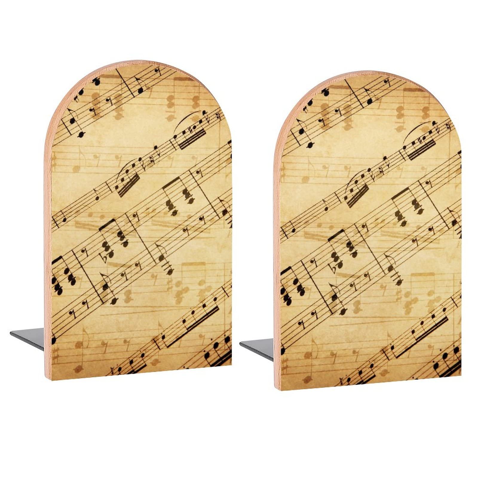 Amazon.com: Retro Piano Music Score Book Ends Decorative Wood Bookends ...