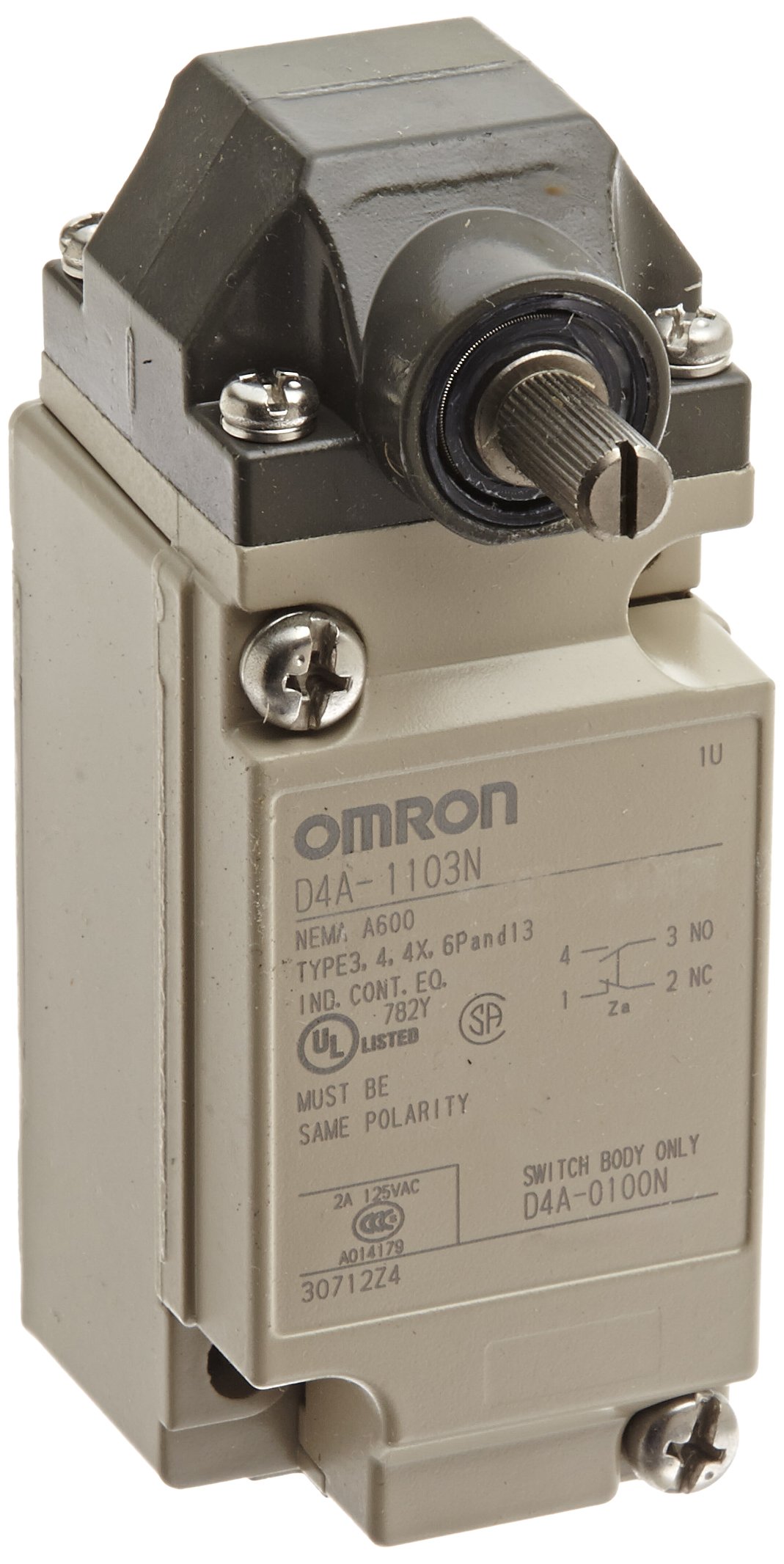 Buy Omron D4A-1103-N General Purpose Limit Switch, Roller Lever, Low ...
