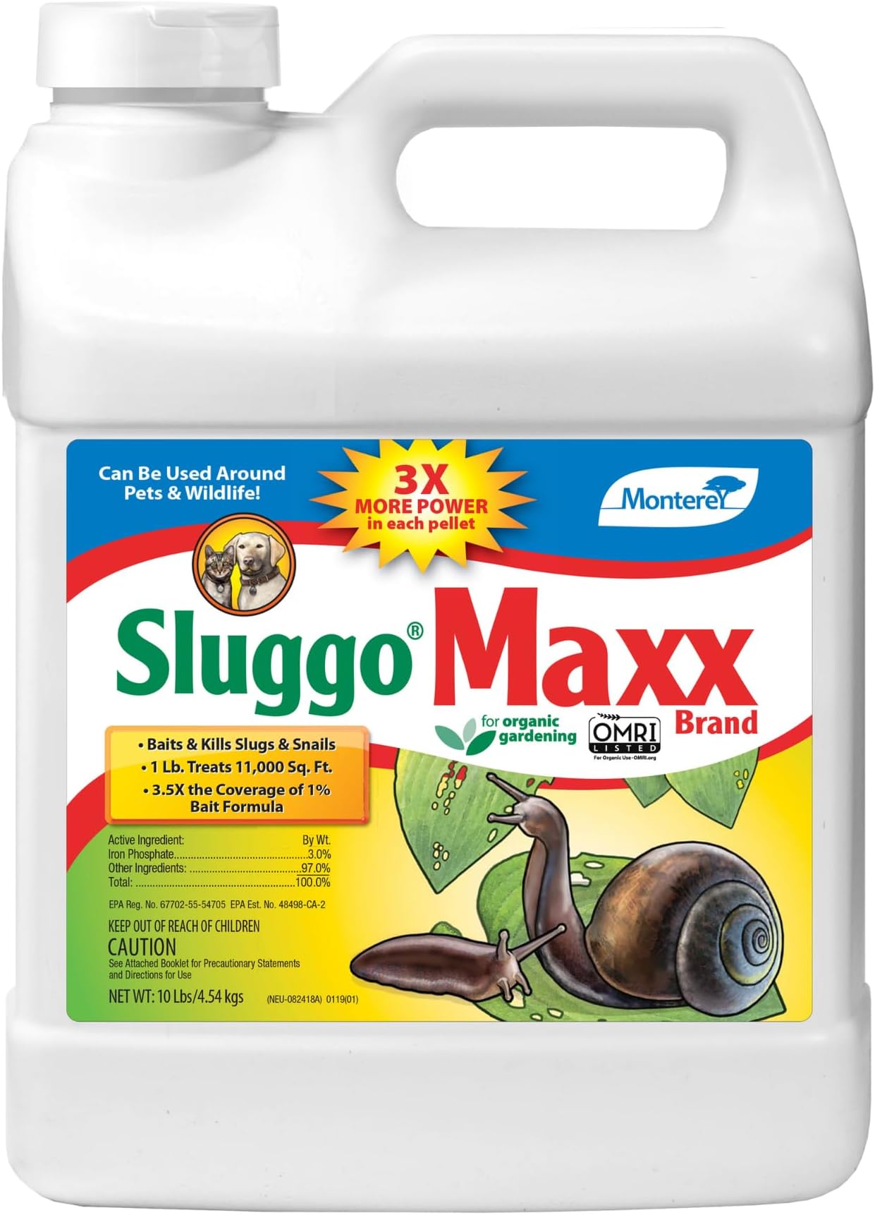 Amazon.com: Sluggo Plus - for Organic Gardening - Slug and Snail Killer ...