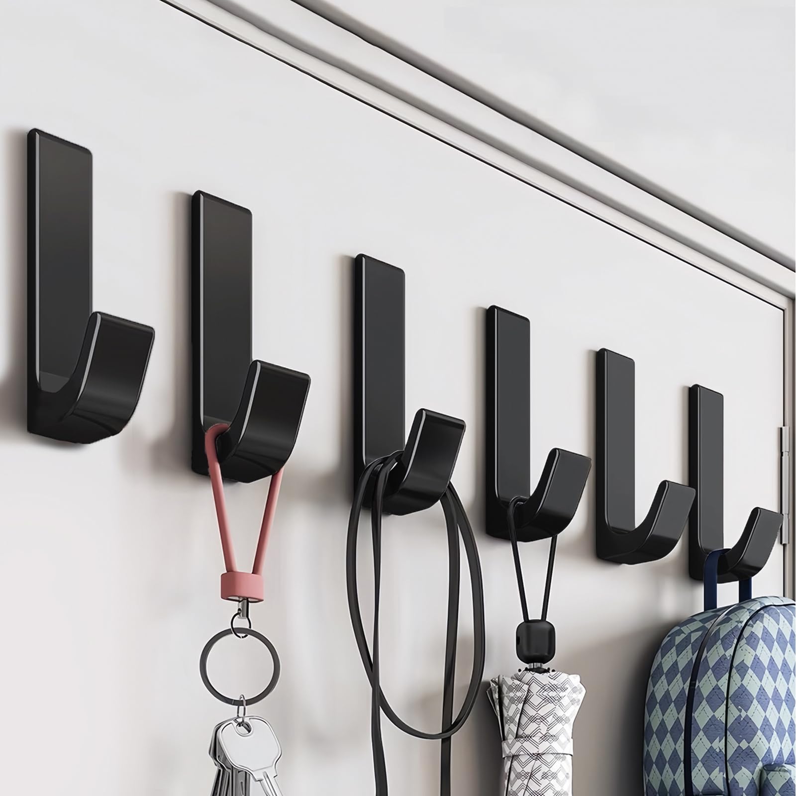 Bosdontek Stick on Hooks for Hanging, Heavy Duty Self Adhesive Hooks ...