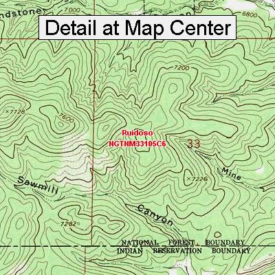 Amazon.com: USGS Topographic Quadrangle Map - Ruidoso, New Mexico ...