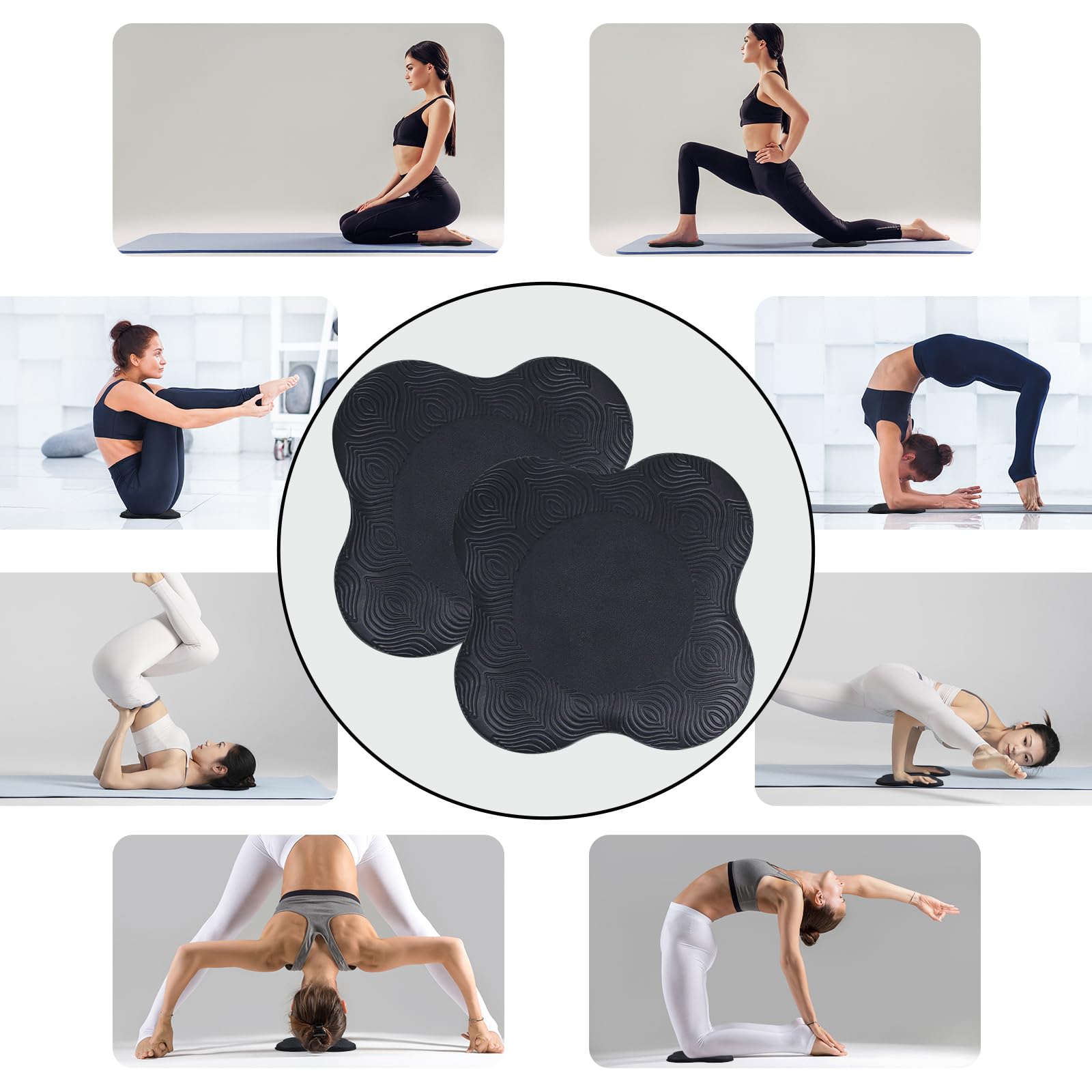 Snapklik.com : Yoga Knee Pads 2 Pack, Yoga Knee Cushion Thick, Exercise ...