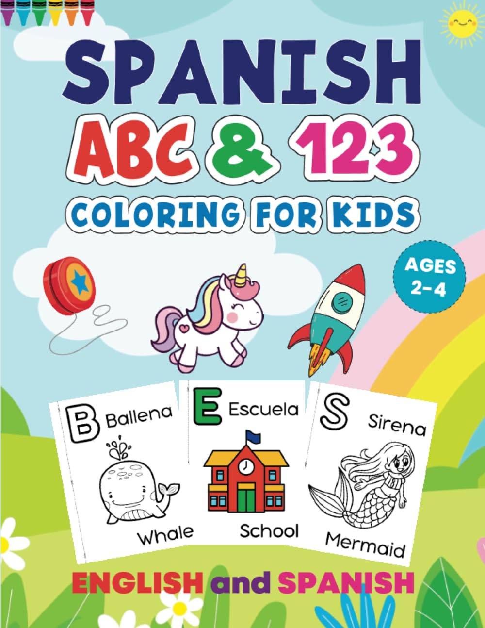 Amazon.com: Spanish ABC Coloring for Kids: First Espanol Alphabet Book ...