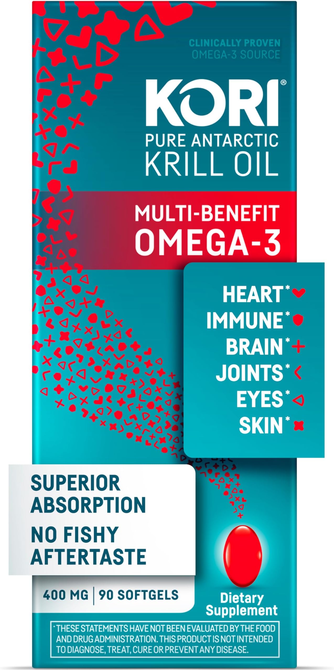 Amazon.com: Kori Krill Antarctic Krill Oil Omega 3 Supplement, EPA ...