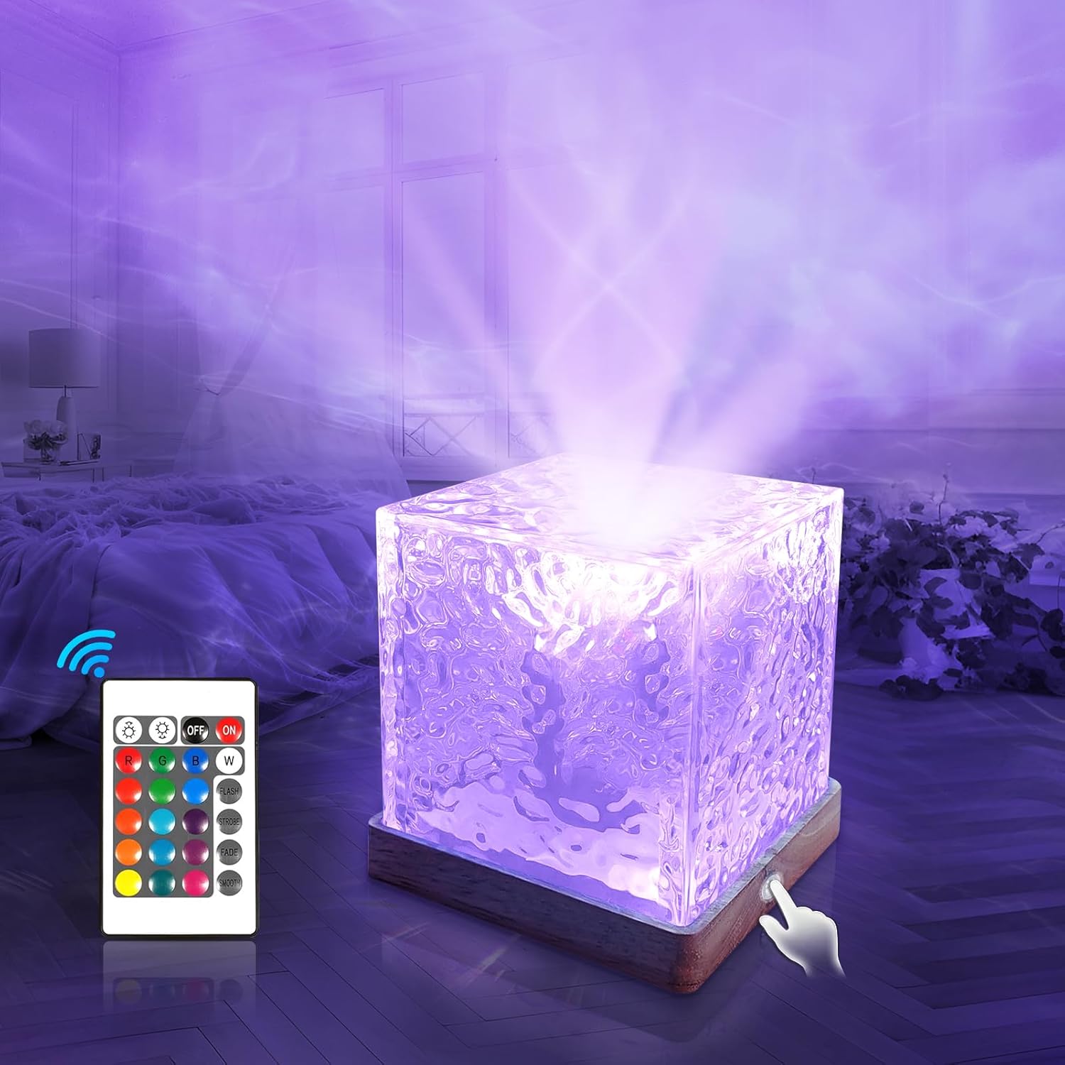 Ocean Wave Projector, 16 RGB Colors Cordless Rechargeable Northern ...