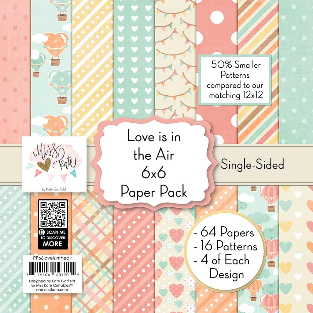 Amazon.com: 6x6 Pattern Paper Pack – Love is in The Air - for Valentine ...