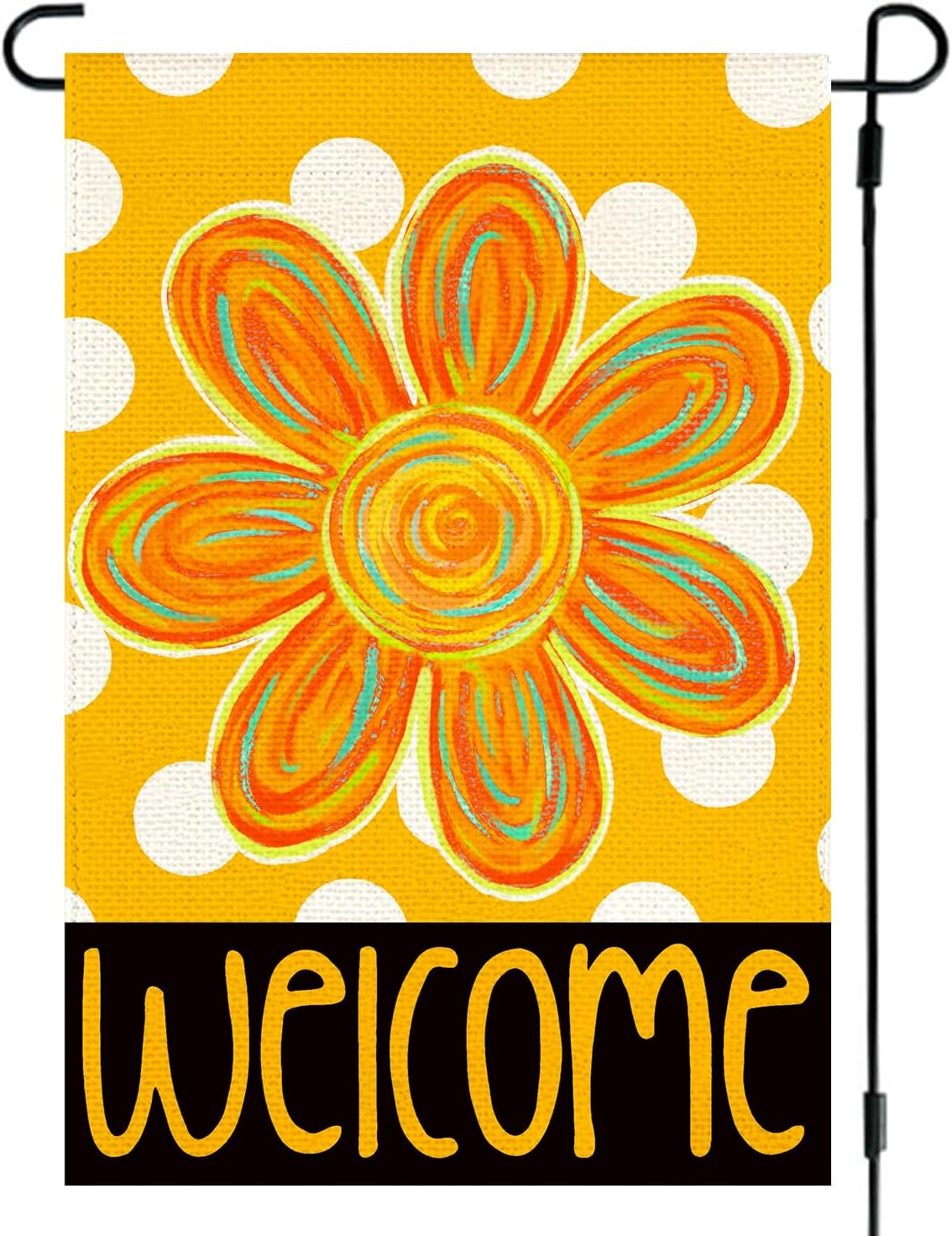 Amazon.com : RABUSOFA Summer Floral Garden Flag 12x18 Inch Double Sided ...