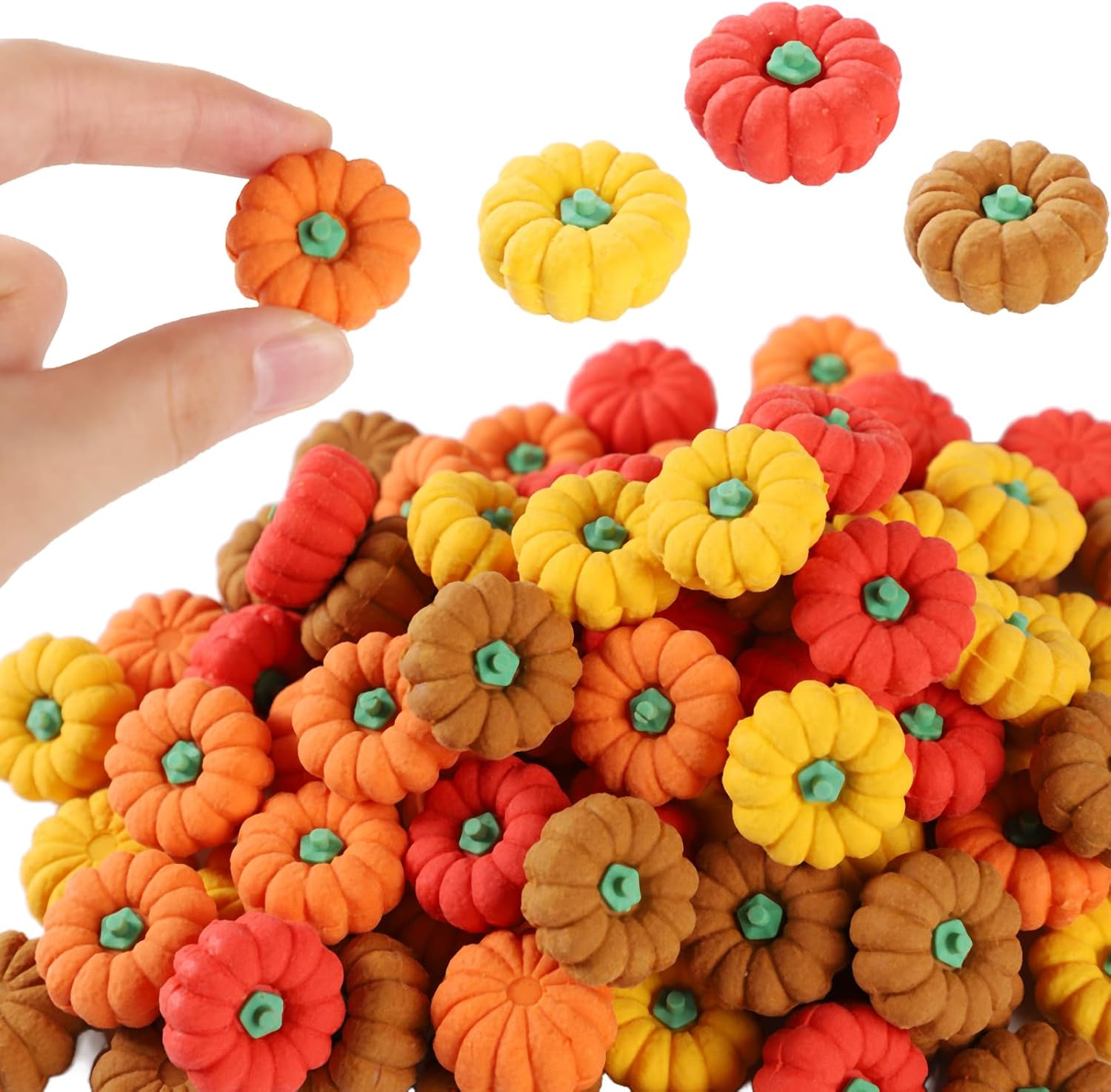 Amazon.com : 44Pcs 3D Pumpkin Erasers Bulk, Halloween Fall Mini Erasers ...