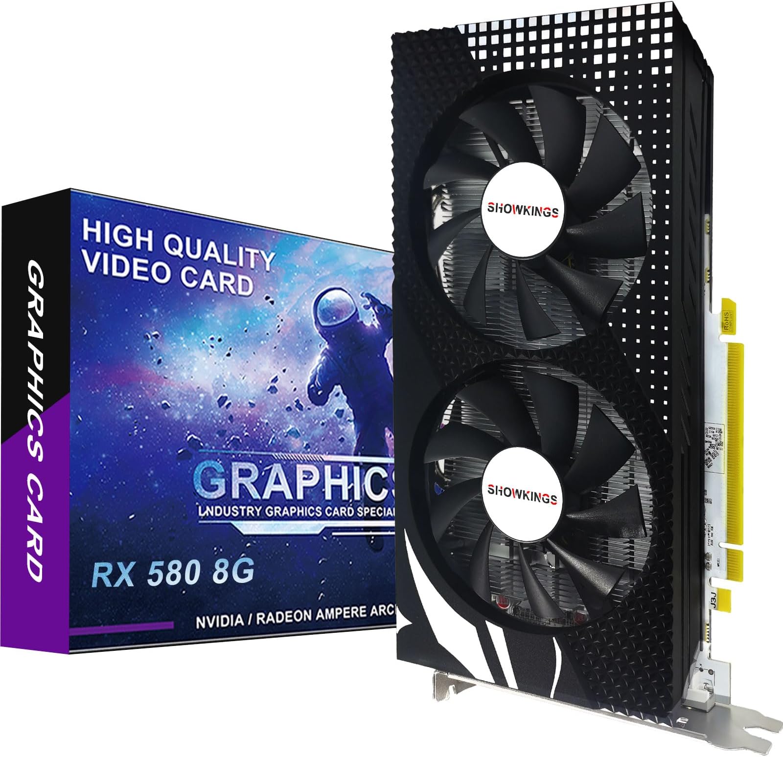 Amazon.com: AMD RX 580 8GB Graphics Card, 2048SP 1284MHz GDDR5 256bit Radeon RX580 GPU 8K Video ...