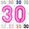 Amazon.com: SUWEN 40 Inch Large Hot Pink 30 Balloon Numbers Big Foil ...