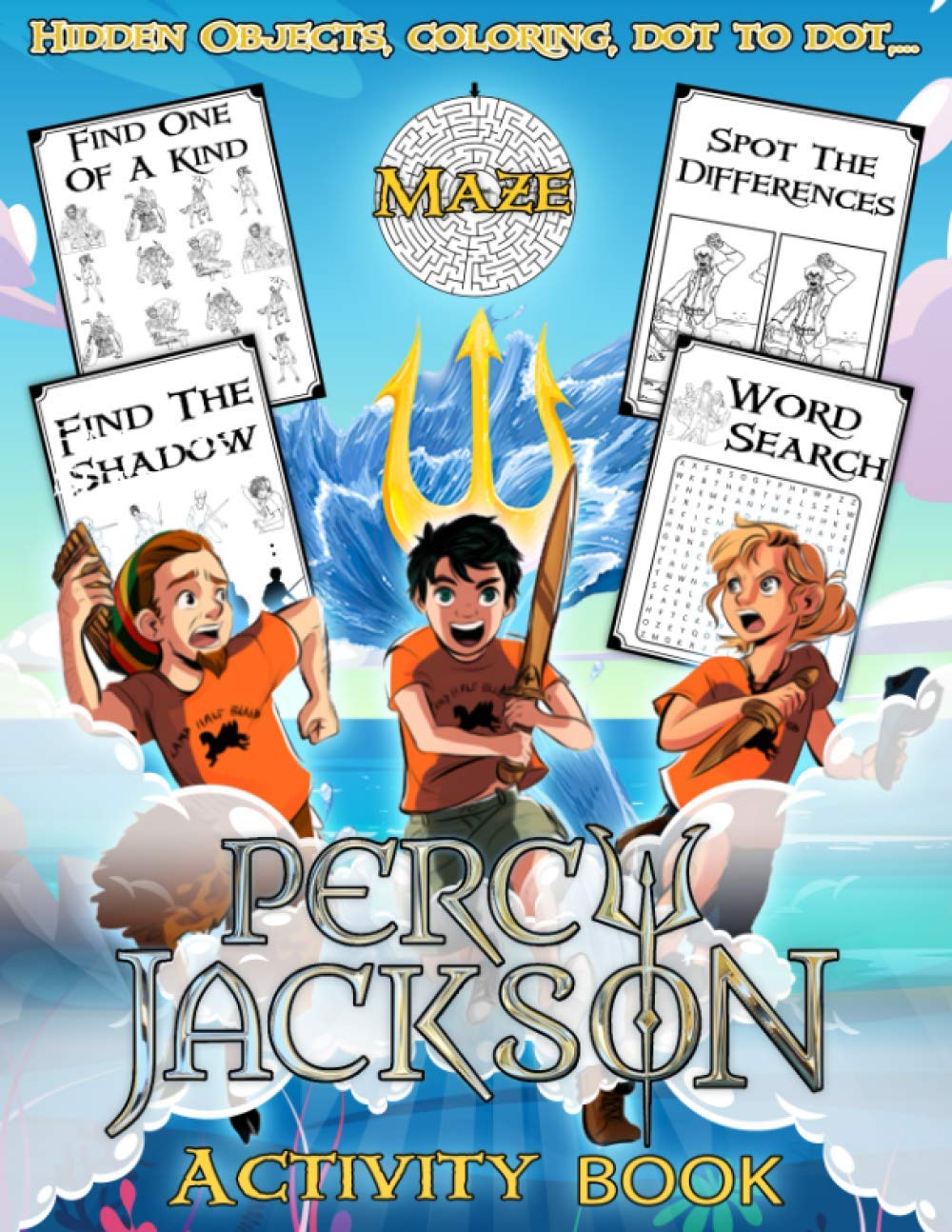 Buy Percy Jackson Activity Book: Stress- One Of A Kind, Word Search ...