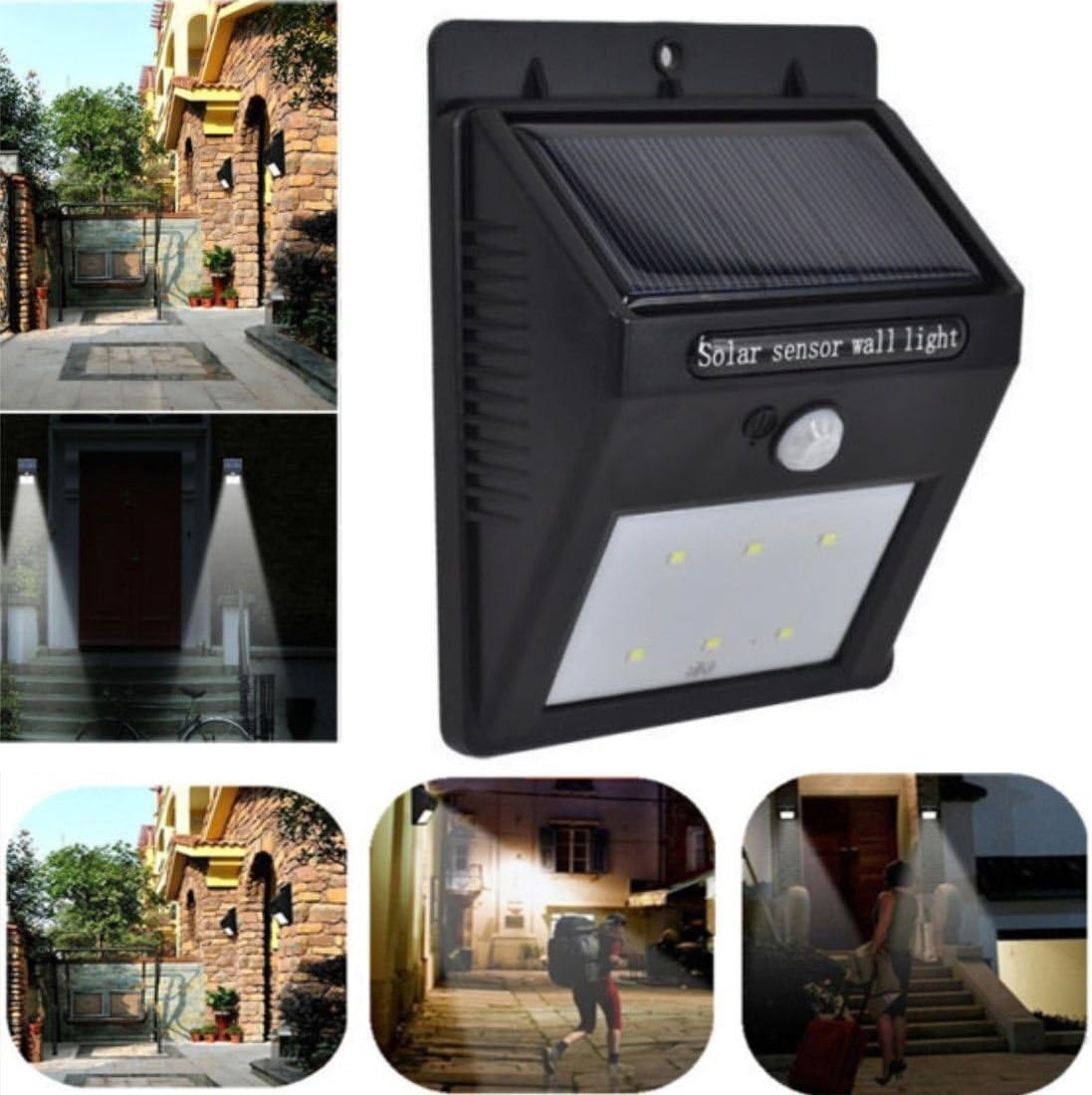 Amazon.com: New MTN-G 6 LED PIR Motion Solar Sensor Wall Light Outdoor ...