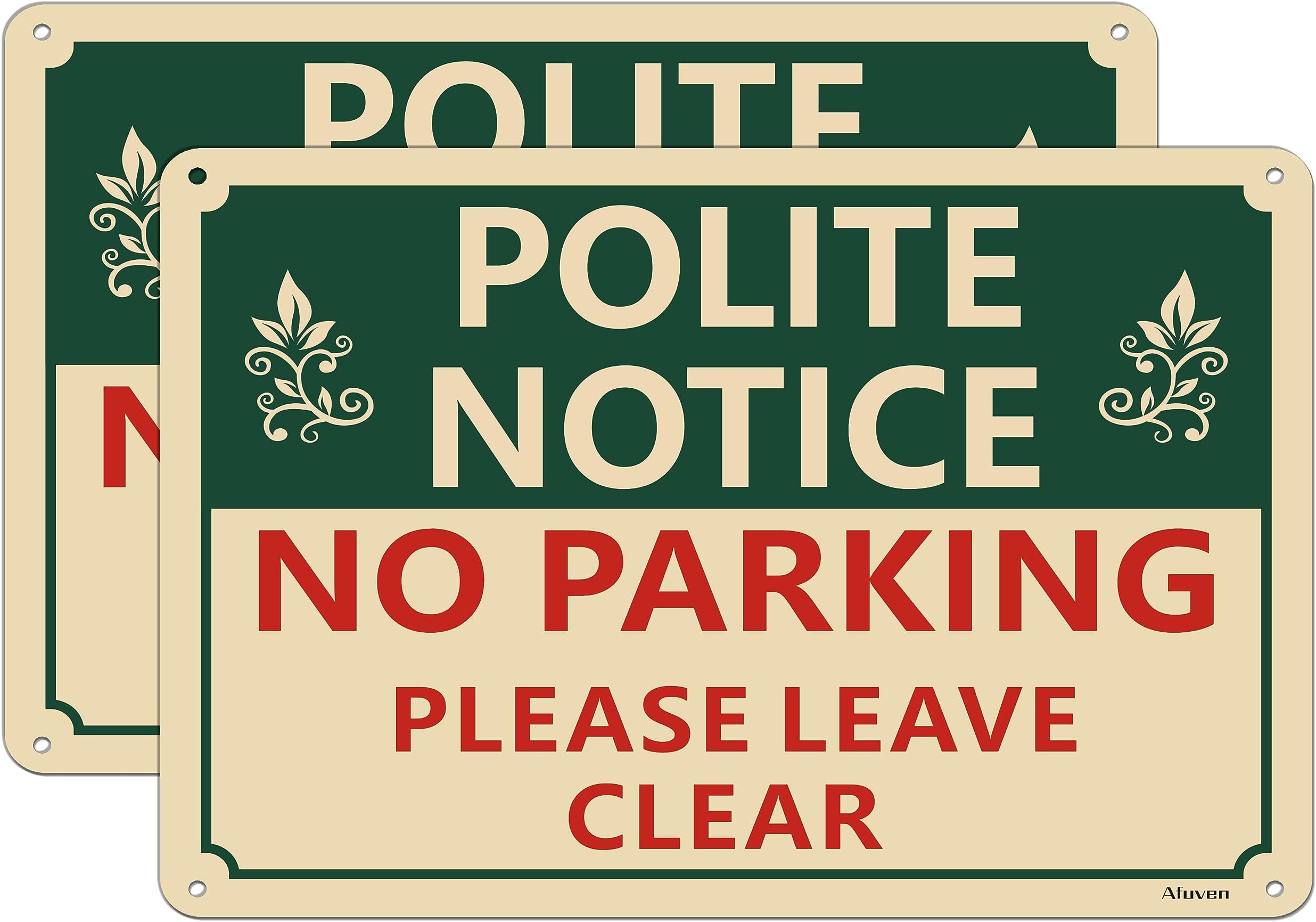 Polite Notice No Parking Please Leave Clear Sign - (Choose Size ...