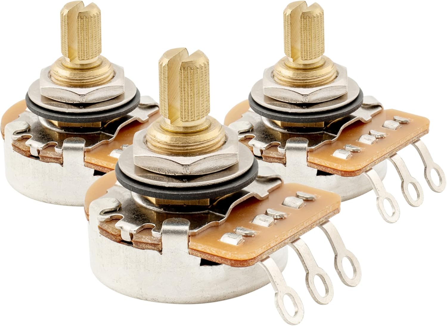 Musiclily Pro HD A250K Full Brass Inch Sized Fine 24-Spline Split Shaft ...