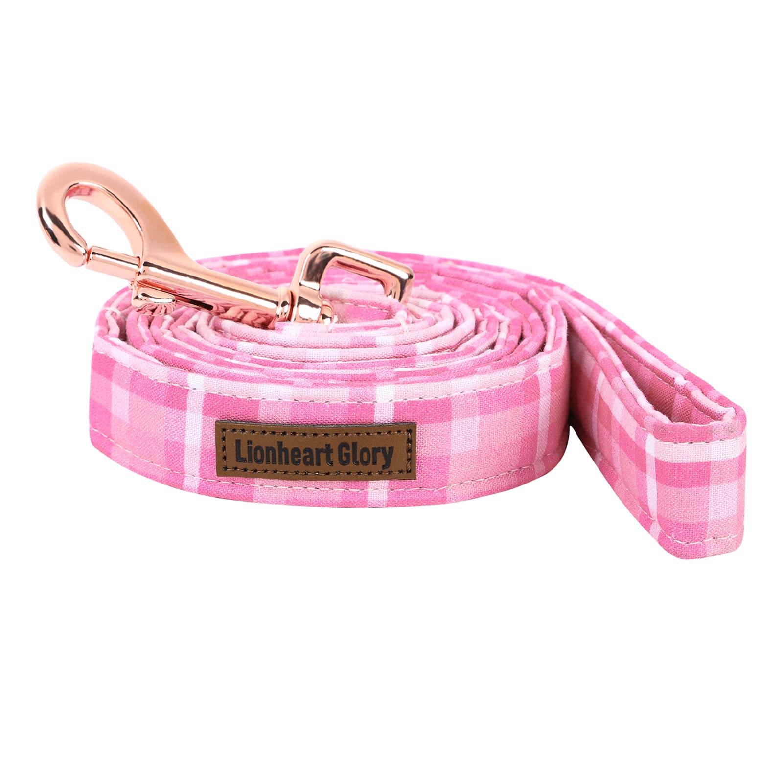 Amazon.com : Lionheart glory Pink Dog Leash Plaid Durable Dog Leashes ...