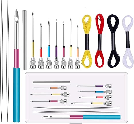 Amazon.com: 8 Pcs Embroidery Stitching Kit - Punch Needles, Cross ...