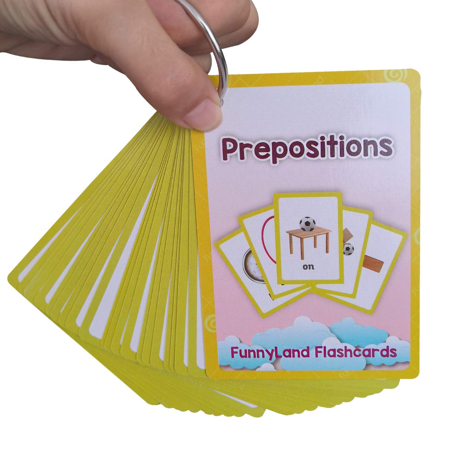 Amazon.com: 24PCS/Set Prepositions Kids Gifts English Flash Cards ...
