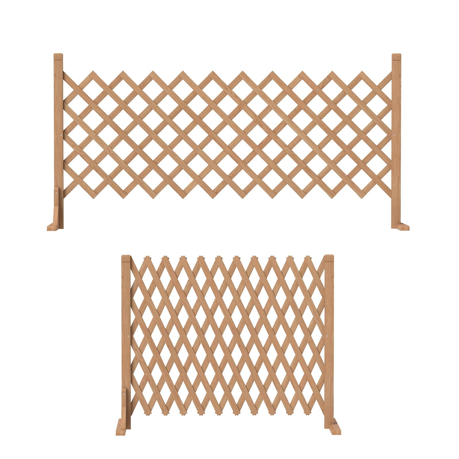 Amazon.com : 2 Pack Retractable Wooden Fence Outdoor,Expandable Wooden ...